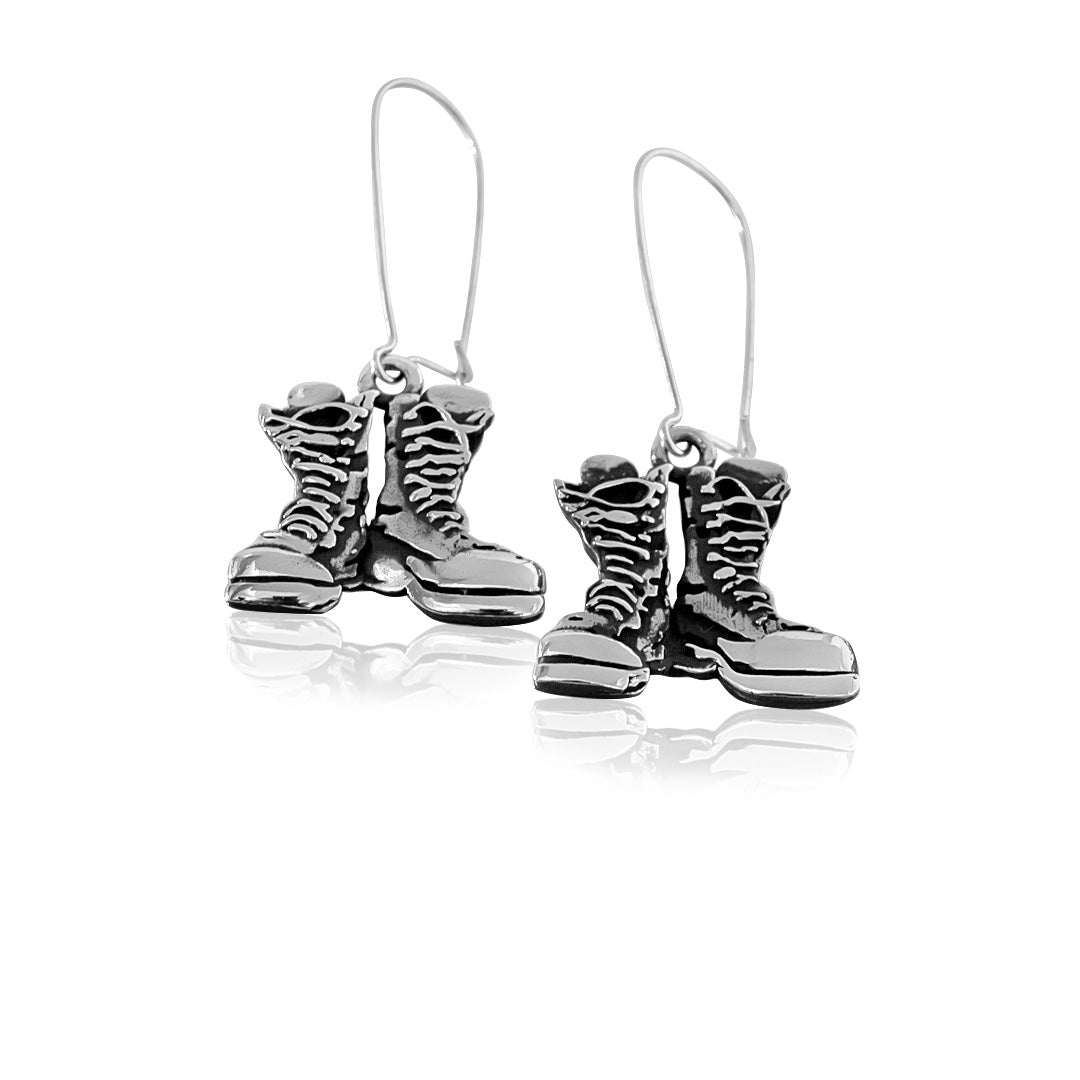 High Speed Earrings - 15mm Antiqued or Shined Stainless Steel, Sterlin ...